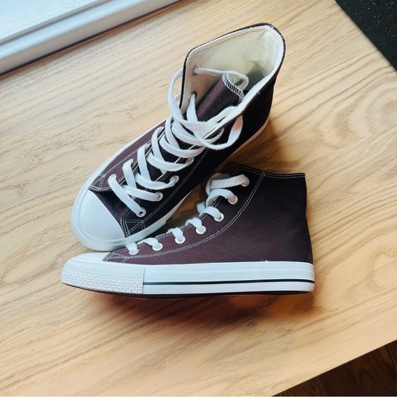 Sincerly Jules | Shoes | Conversestyle Chocolate Brown Sneakers ...